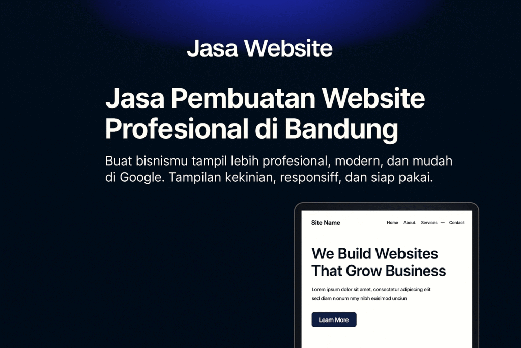 Jasa Website | Desain Modern & Mobile-Friendly